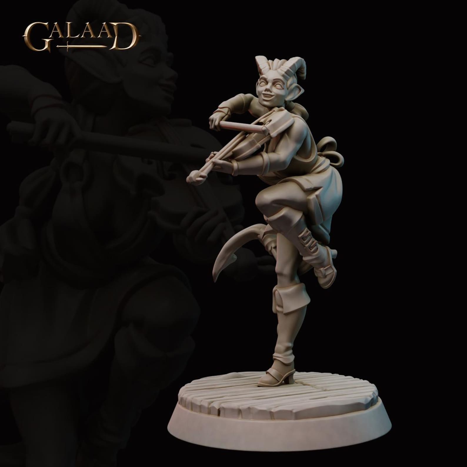 Tiefling Female Bard Violinist, Resin Mini, D&D, Dungeons and Dragons ...