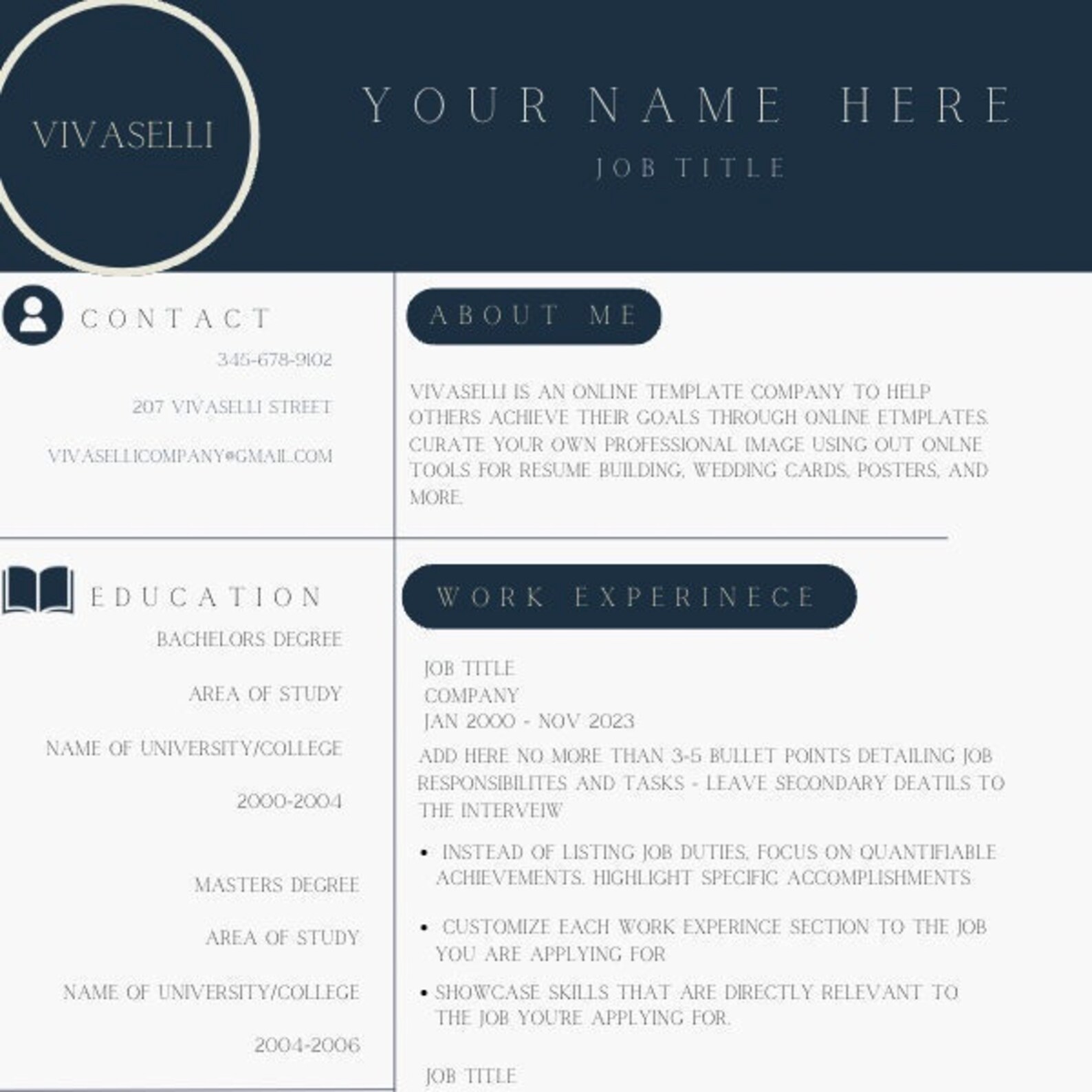 Resume Templates, Powerpoint Templates, Posters - Etsy