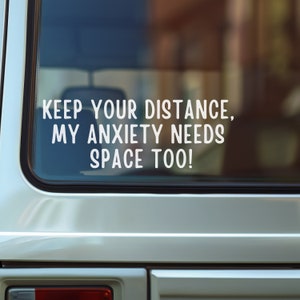 Anxious New Driver Decal Funny Bumper Sticker for Car Accessory Bling ...