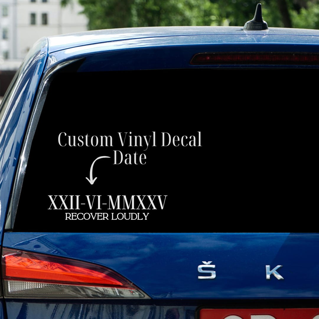 Personalized & Custom Sobriety Decals, Soberversary Vinyl Decal ...