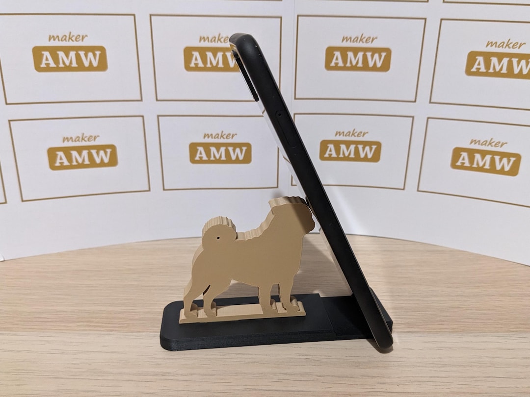 Pug - Phone Stand - Animal Dog Shaped Phone Holder - Various Colour ...