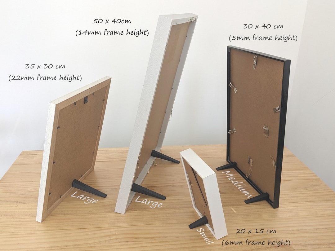 6x Picture Frame Stands 2x Small, 2x Medium, 2x Large - Etsy