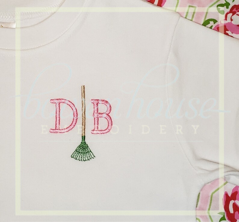 Rake Monogram Frame Machine Embroidery Design - Etsy