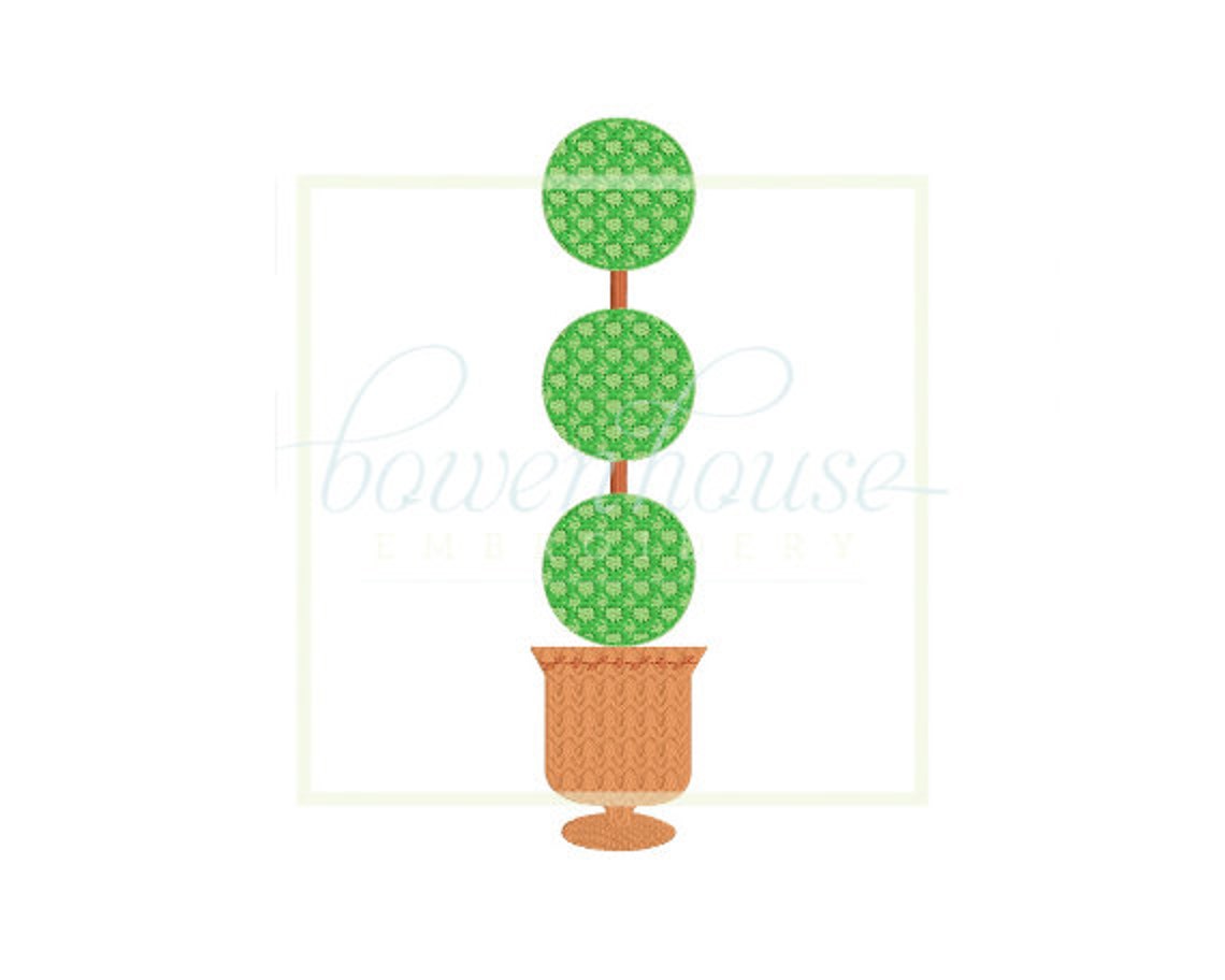 Topiary Machine Embroidery Design - Etsy