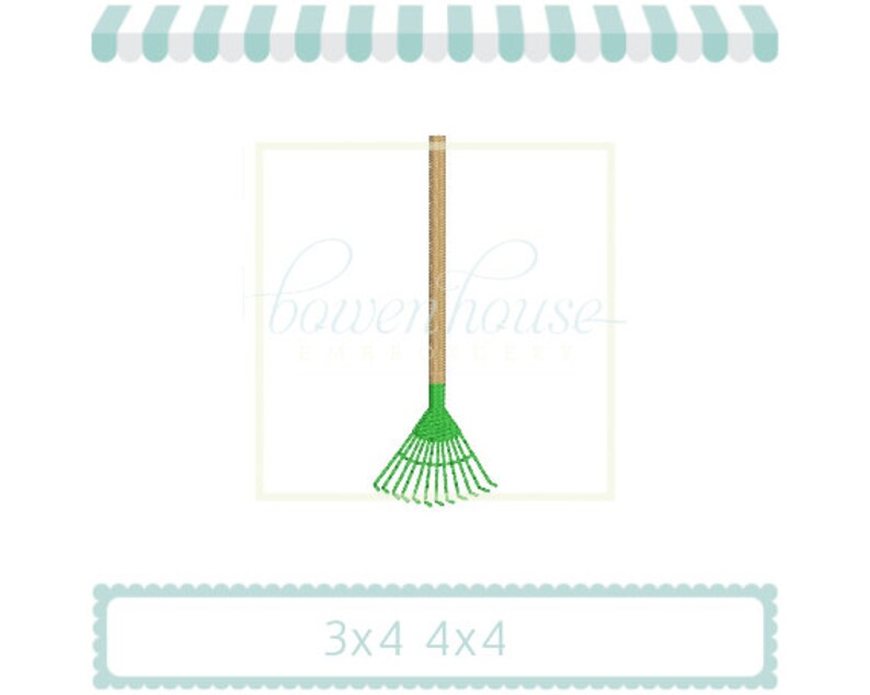 Rake Monogram Frame Machine Embroidery Design - Etsy