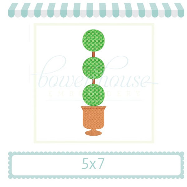 Topiary Embroidery Design - Etsy