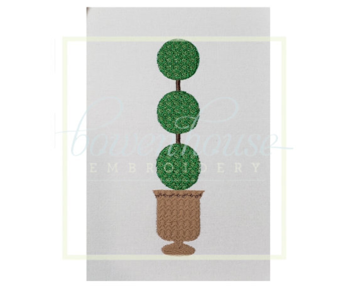 Topiary Machine Embroidery Design - Etsy