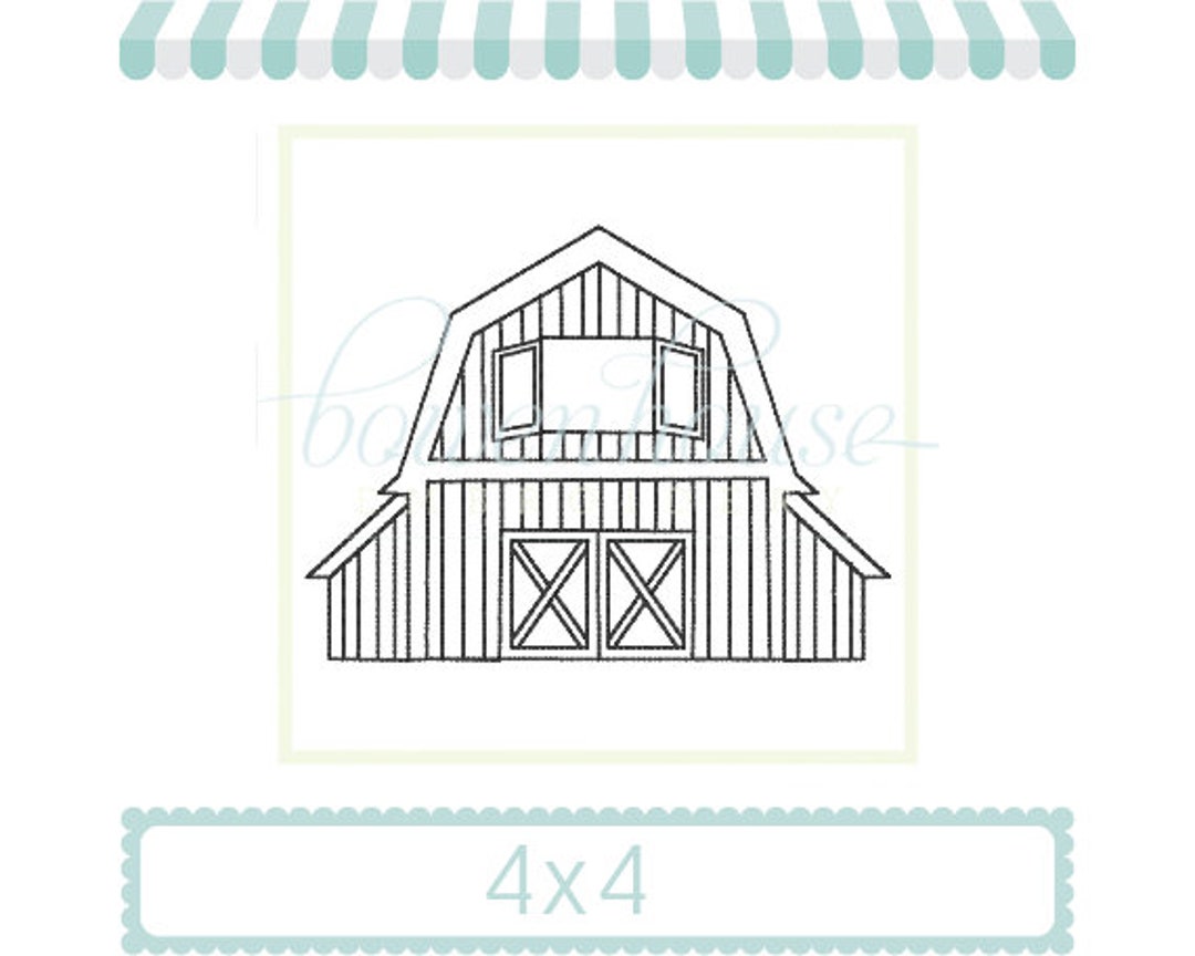 Barn BS With Doors Machine Embroidery Design - Etsy