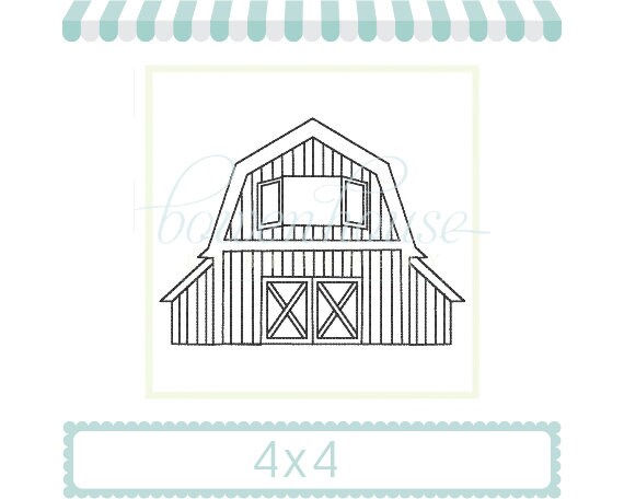 Barn BS With Doors Machine Embroidery Design - Etsy