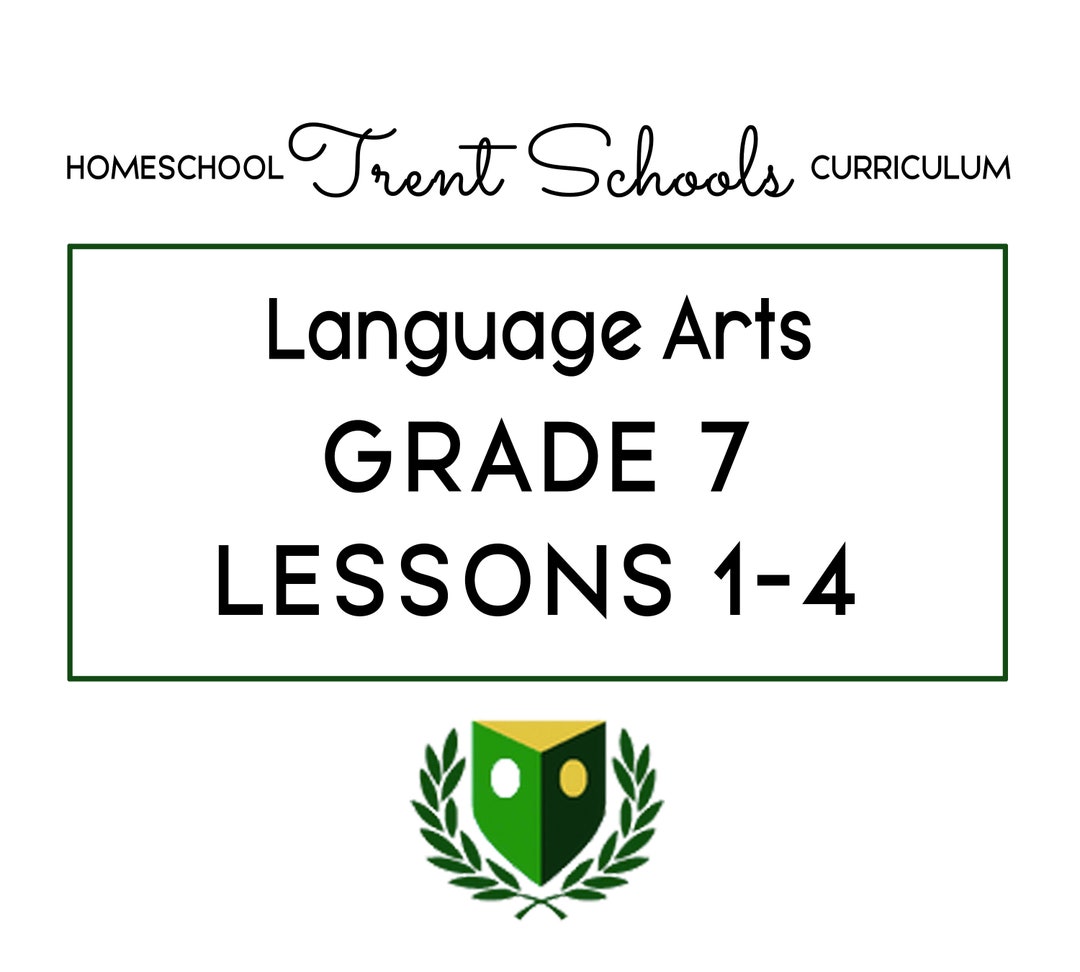 Grade 7 Language Arts Packet 1 of 7 lessons 1-4 - Etsy