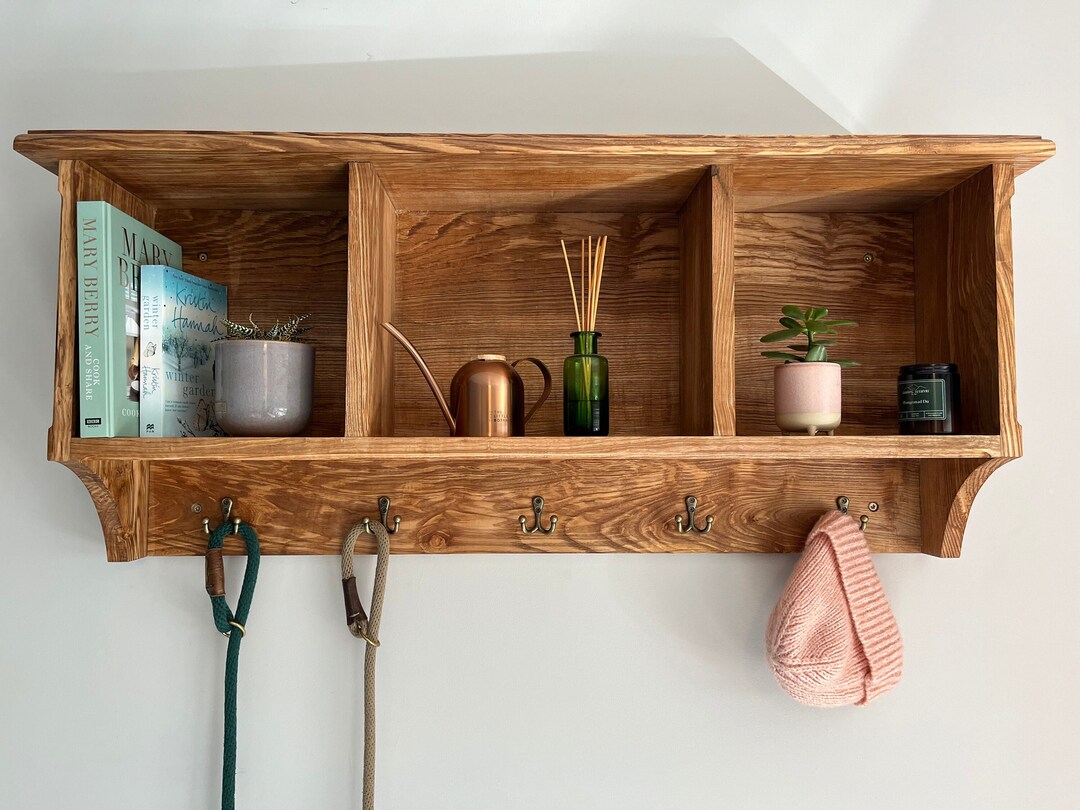 Solid Hardwood Ash Shelf Coat Rack - Etsy