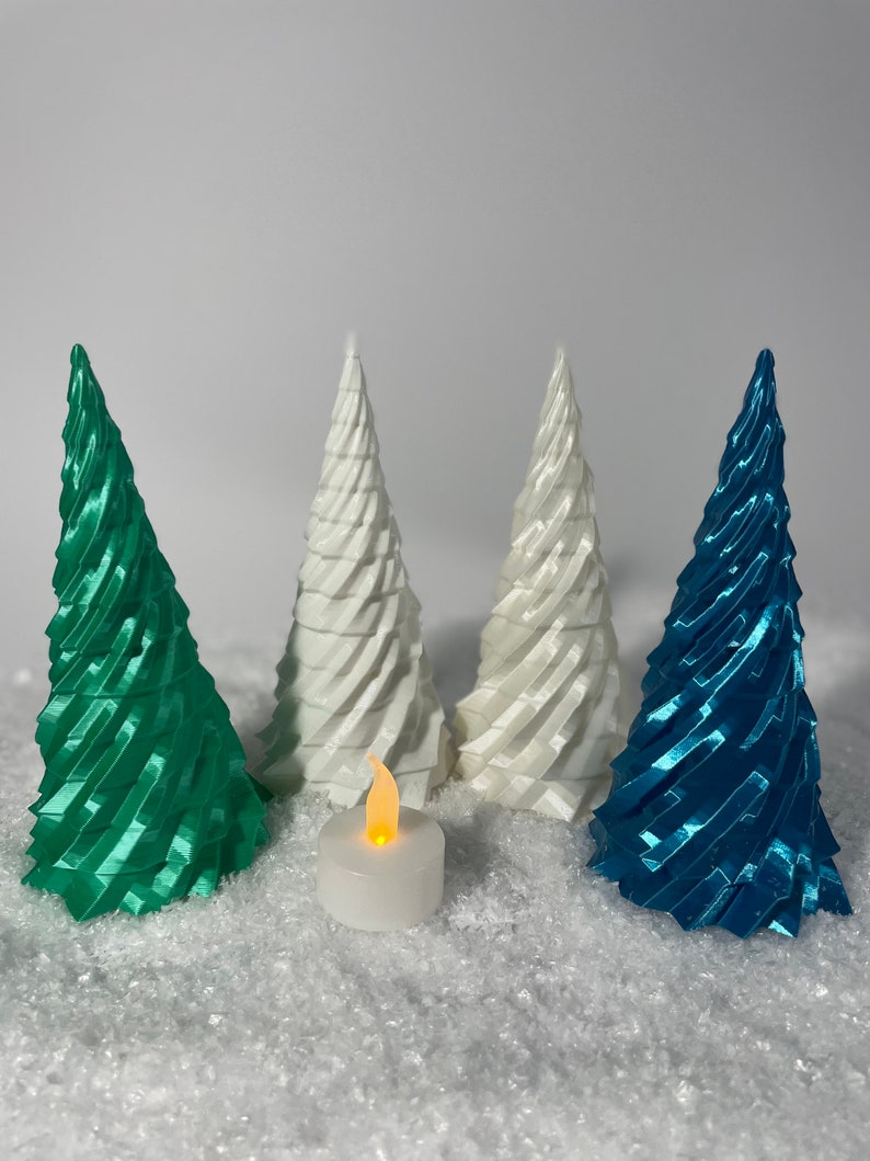 3D Printed Christmas Tree LED Tea Light Cover STL File - Etsy