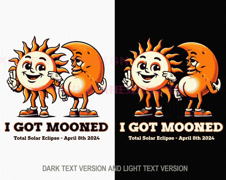Retro I Got Mooned Solar Eclipse PNG SVG, April 8th 2024 Digital ...