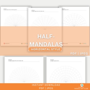 Grid Paper Printable, Gridline Templates for Mandala Practice PDF, JPEG ...