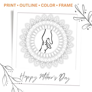 Mandala DIY Gift for Mother's Day, Practice | Trace | Color | Frame ...