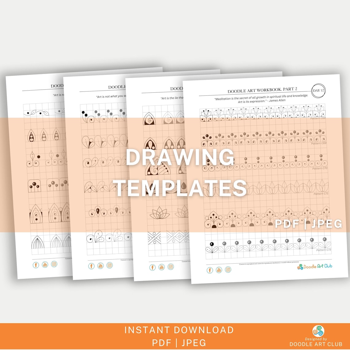 Pattern Training Bundle for Beginners. PDF Templates for Mandala ...