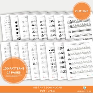 Mandala Pattern Templates, Pattern Training, PDF, JPG Printable ...