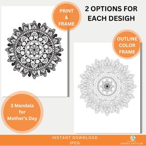 Mandala DIY Gift for Mother's Day, Practice | Trace | Color | Frame ...