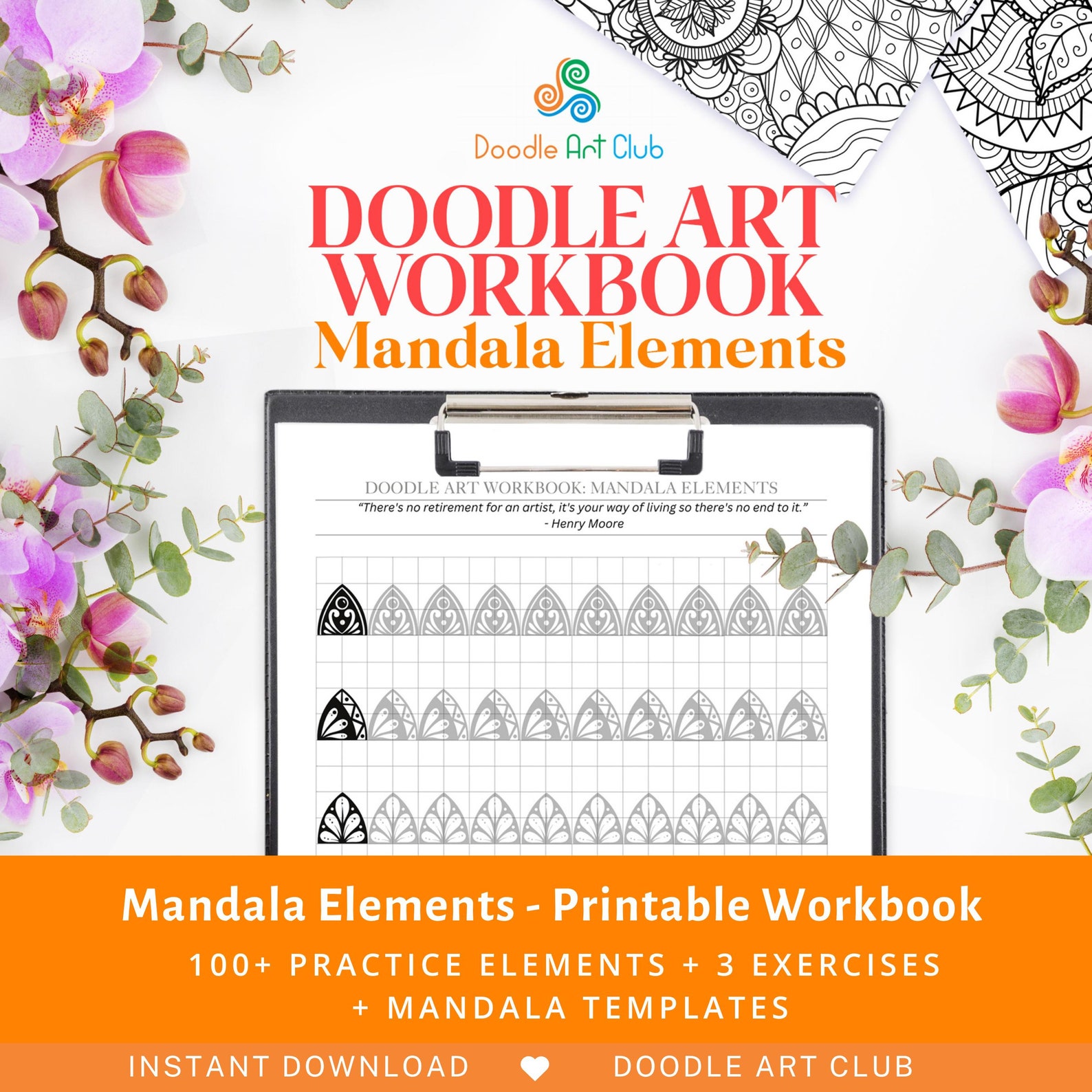 Mandala Pattern Templates, Pattern Training, PDF, JPG Printable ...