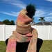 Handmade Winter Scarf & Hat Set With Pom Pom Knit Christmas Gift for ...