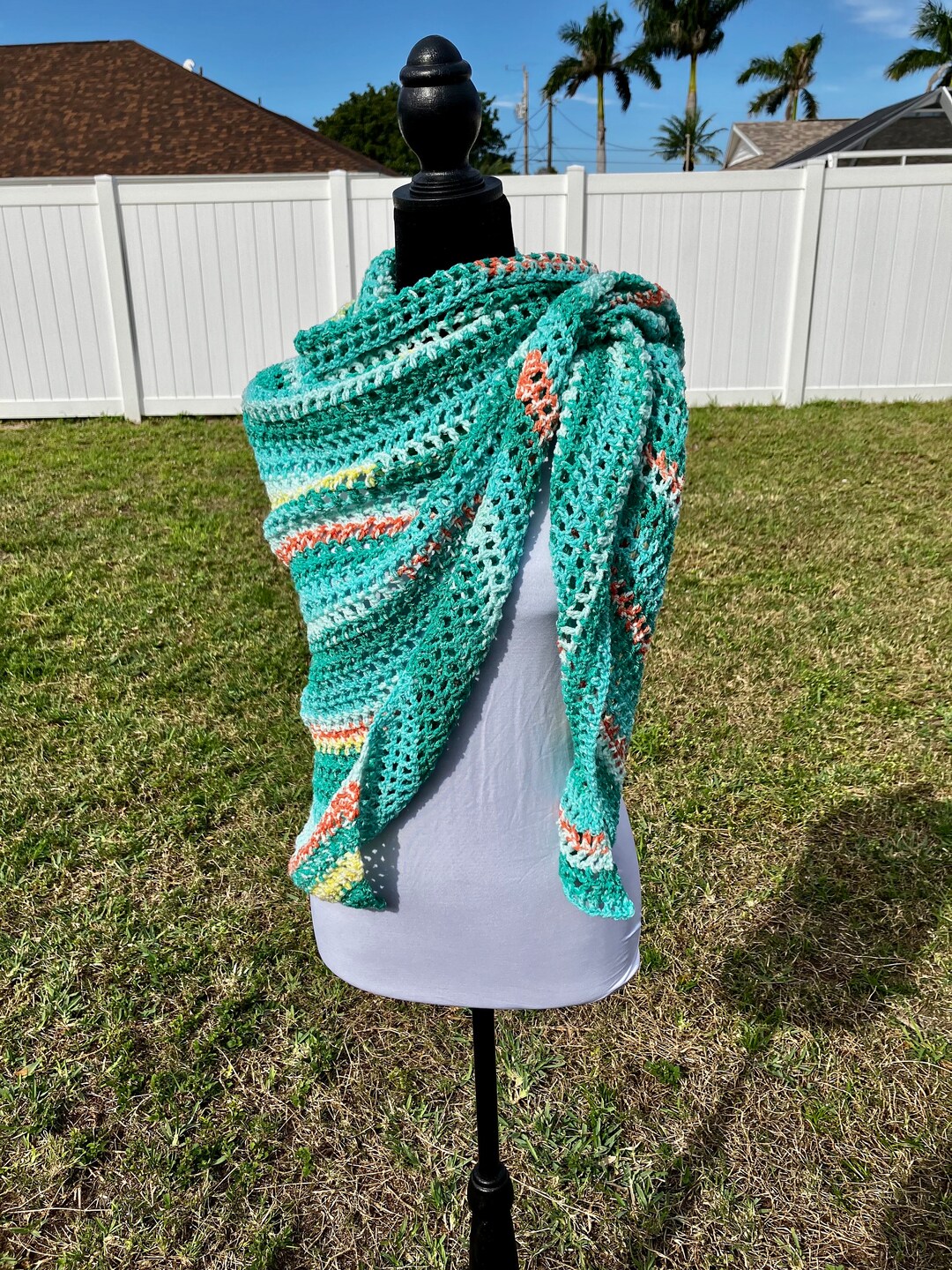 Handmade Summer Shawl Cotton Blend Summer Wrap Beach Sarong Beach Wrap ...