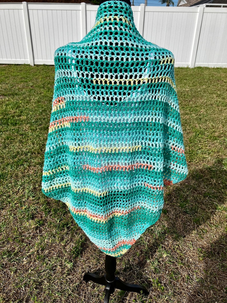 Handmade Summer Shawl Cotton Blend Summer Wrap Beach Sarong Beach Wrap ...