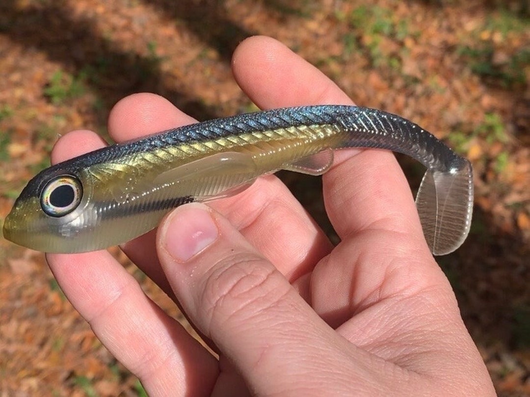 Hand Poured Custom Swimbait 6 Line-through clear Water Shiner - Etsy