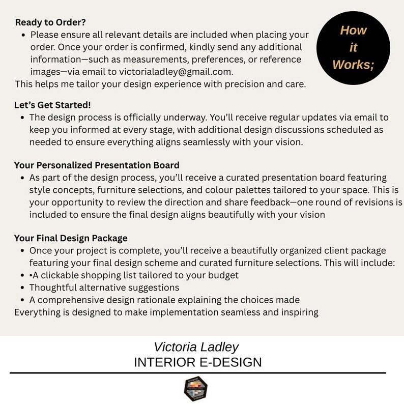 Custom Interior Design, Made to Order Presentation Board & Clickable ...