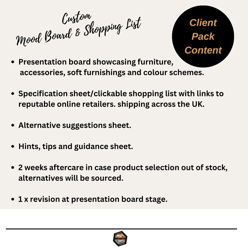 Custom Interior Design, Made to Order Presentation Board & Clickable ...