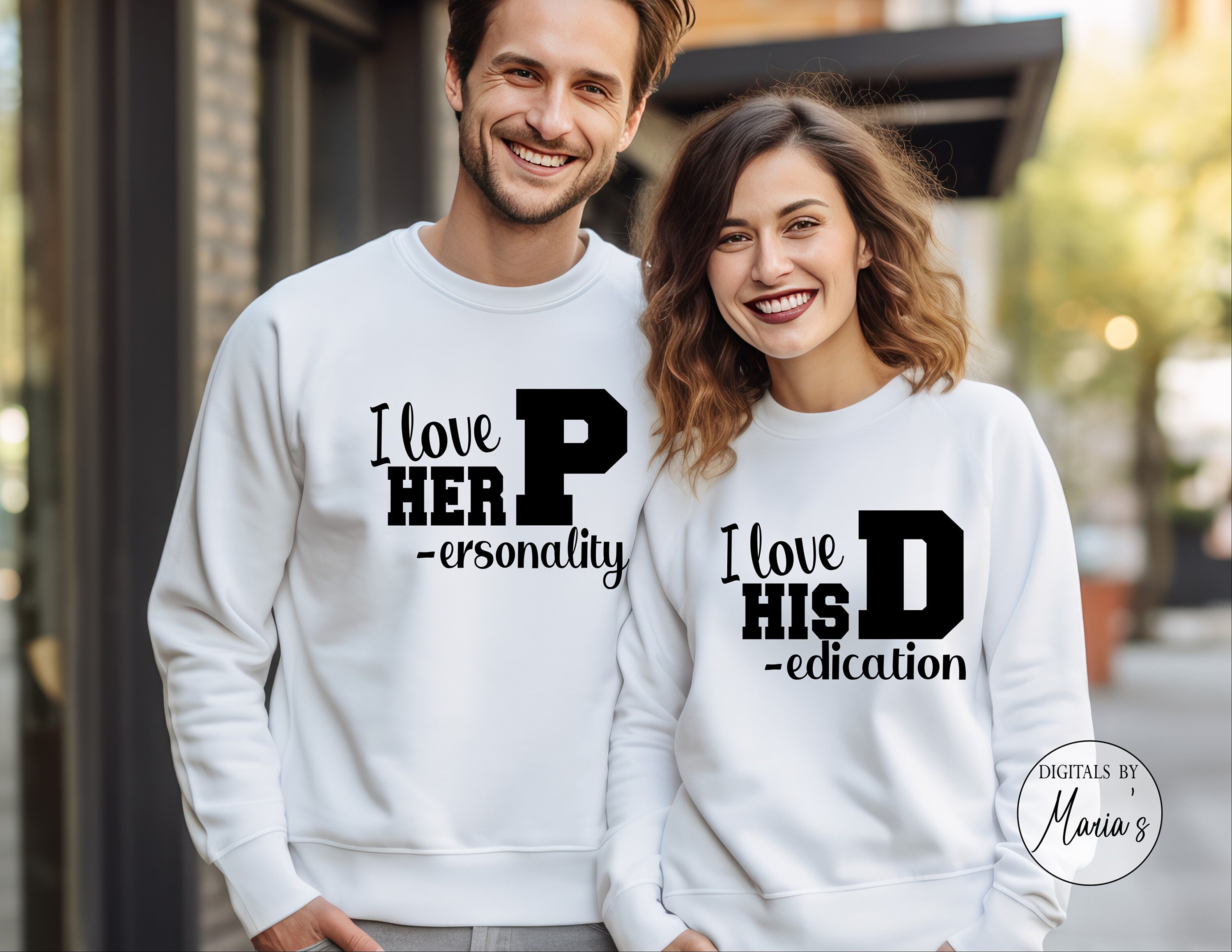 I Love Her Personality I Love His Dedication Valentines Couple Shirt