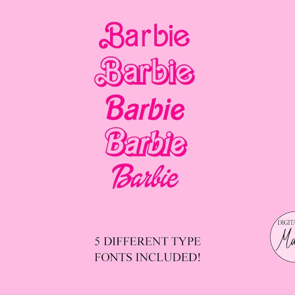 Barbie Font - Etsy