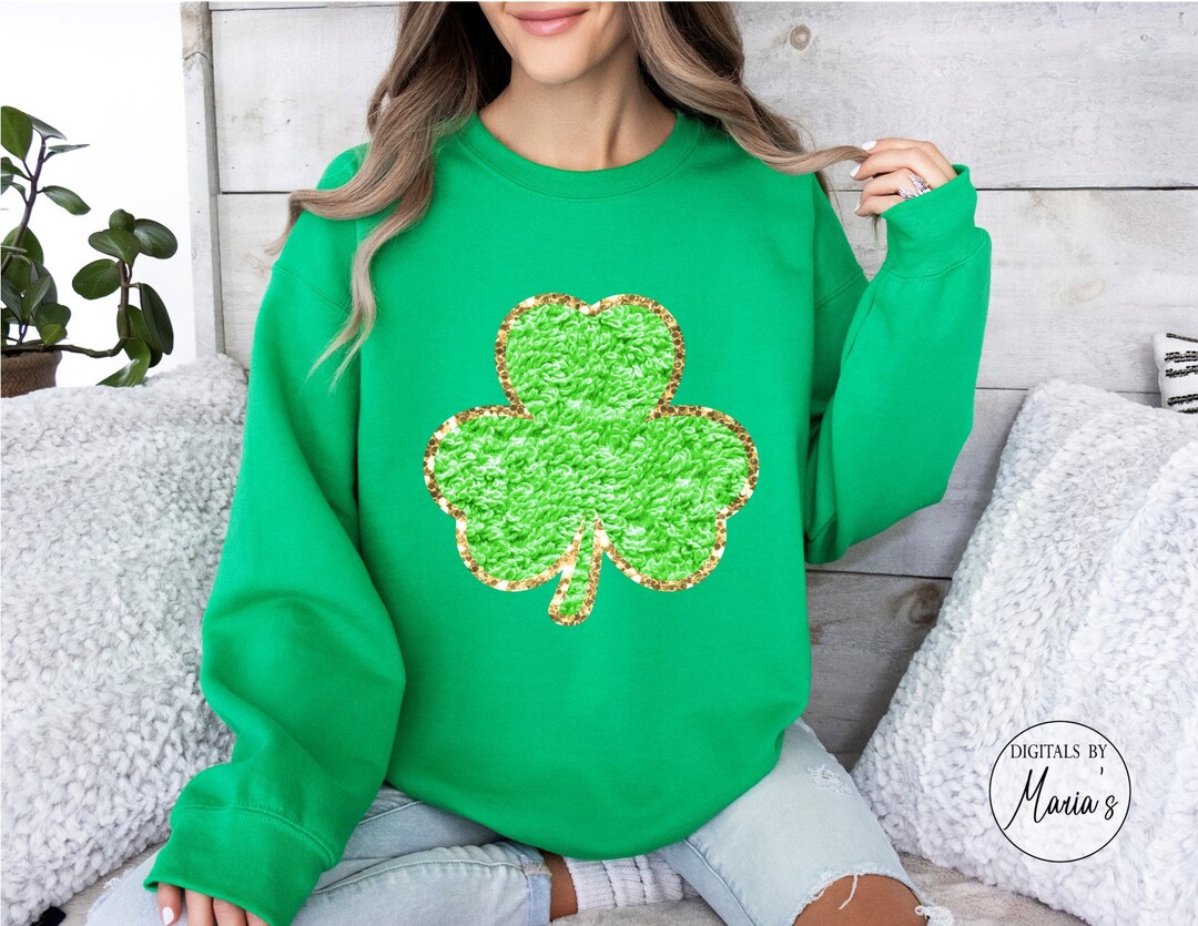 Chenille Shamrock PNG, Clover St Patricks Day PNG Design, St Patricks Day - Etsy