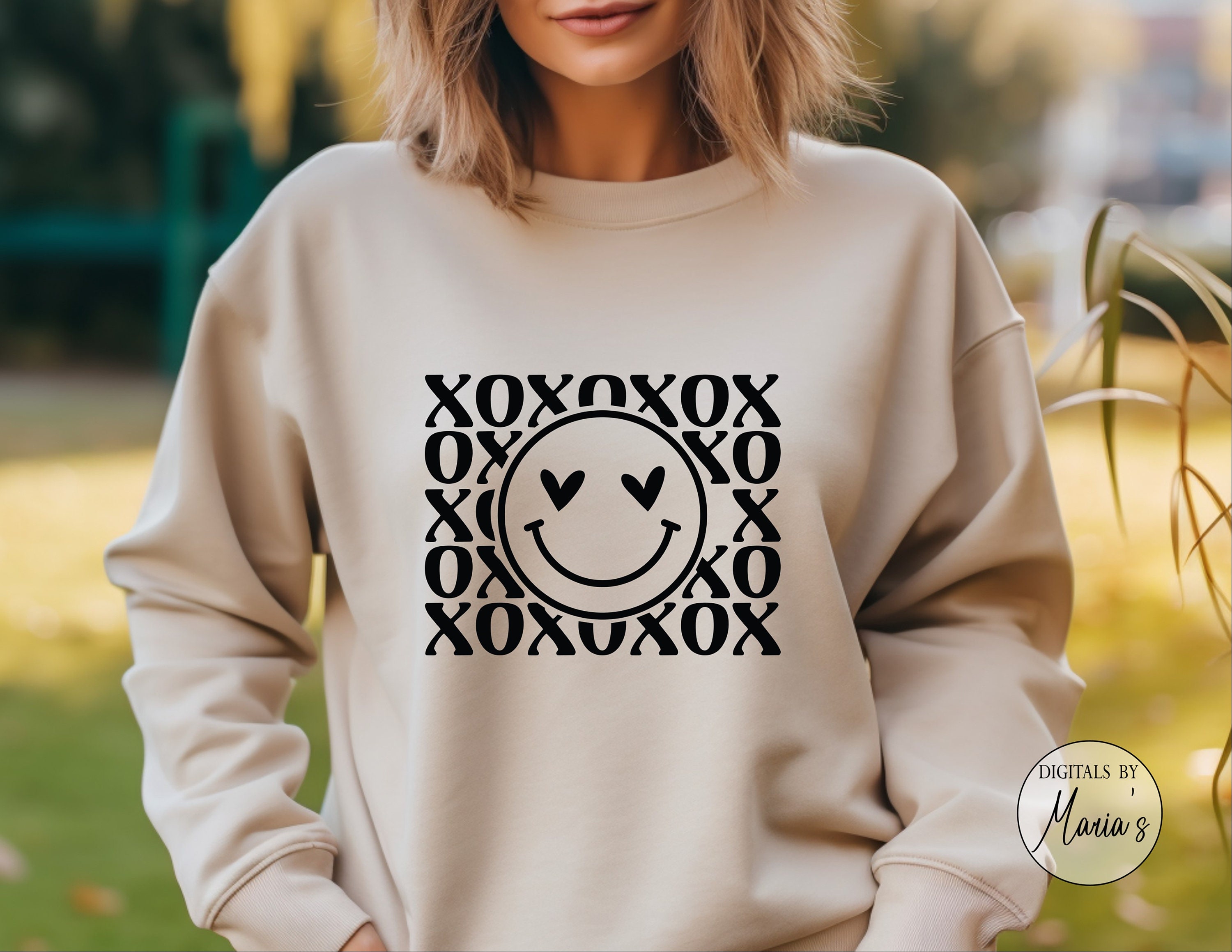 Love Happy Face SVG PNG Hugs and Kisses Svg, Valentine's Day, Xoxo Svg ...