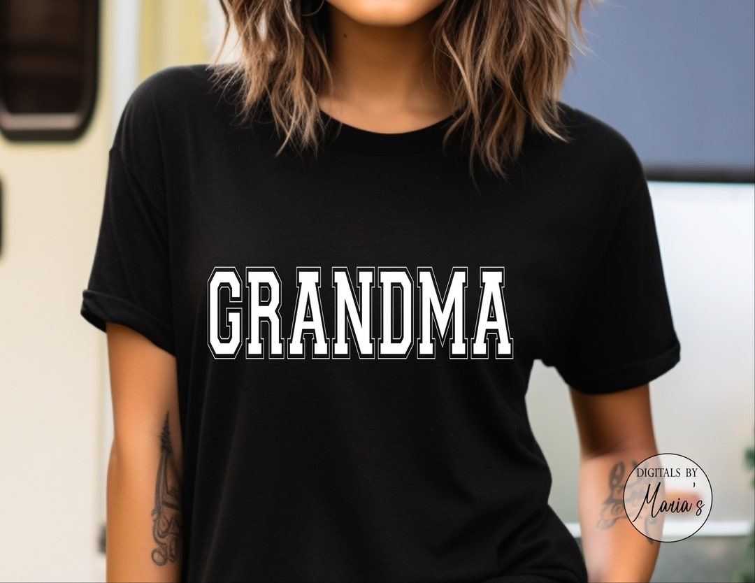 Grandma Varsity Shirt SVG PNG, Grandma Jersey Shirt, Varsity Font PNG ...