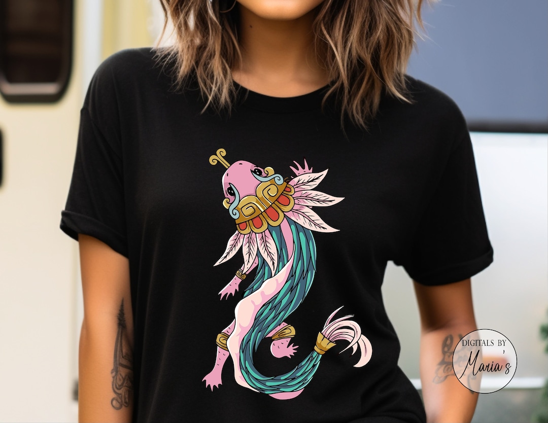 Aztec Axolotl Quetzalcoatl SVG Design, Paedomorphic Salamander Latino ...