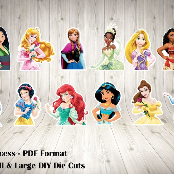 Princess Cut Outs Svg - Etsy