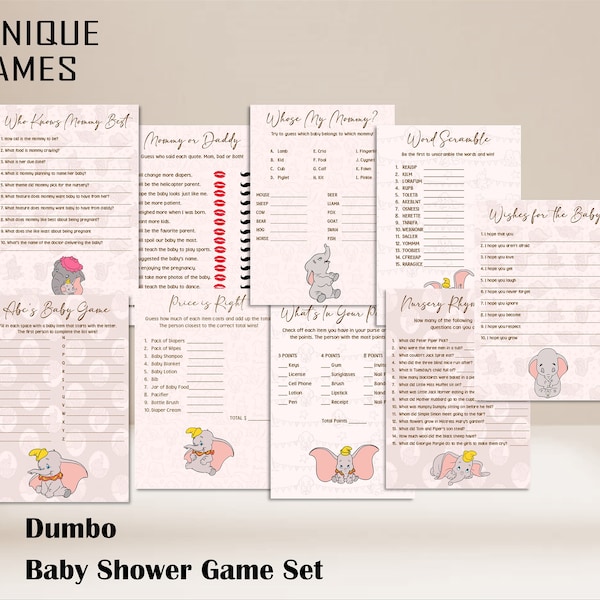 Pink Dumbo Invitation - Etsy