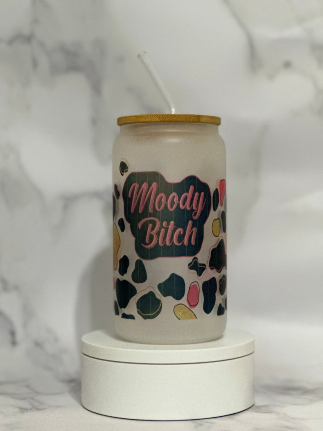 Sassy Sips: Moody Btch Edition 16oz Frosted Tumbler - Etsy