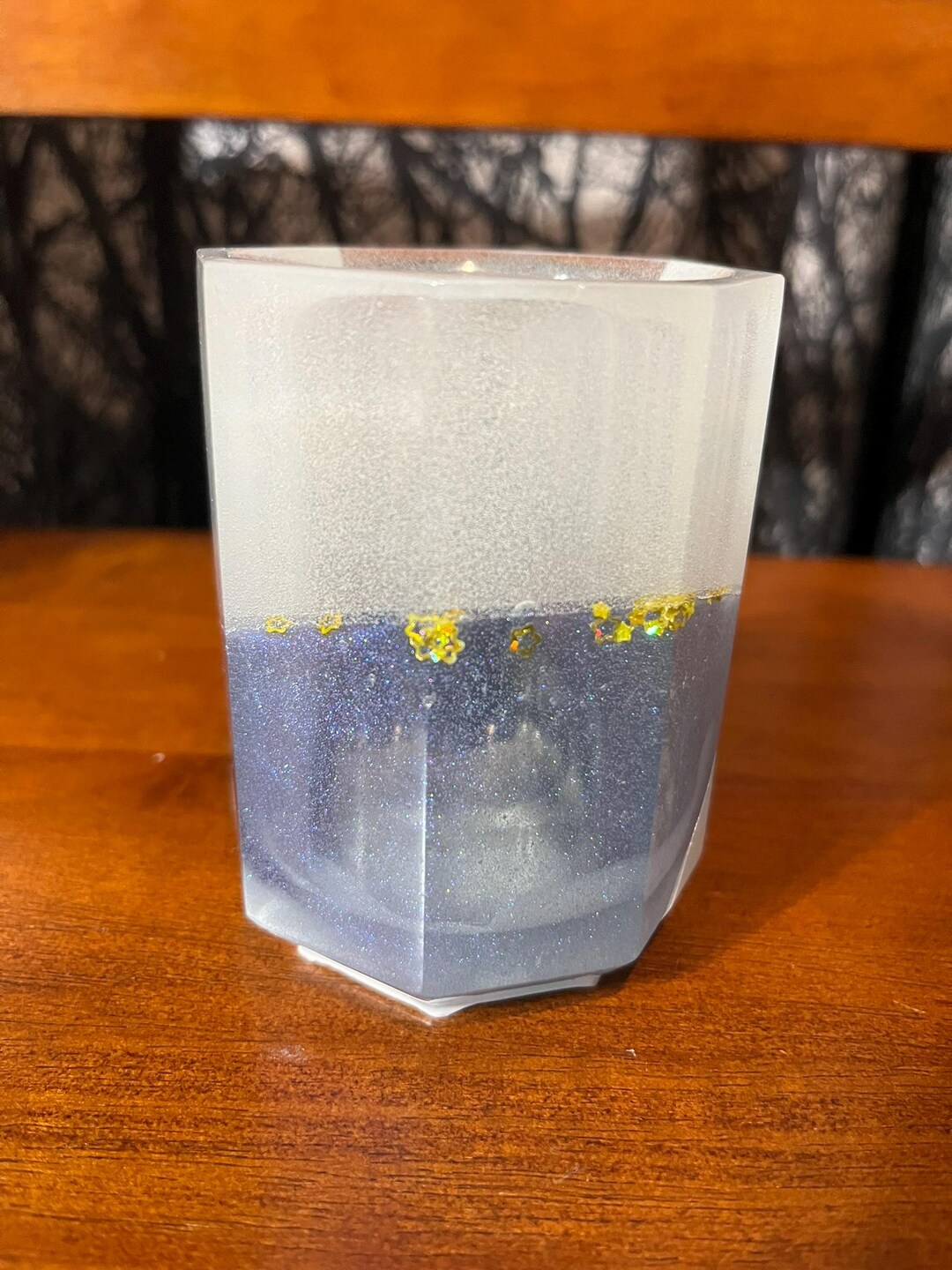 Handmade Epoxy Resin Storage Cup: Vibrant Desk Organizer & Art Decor - Etsy