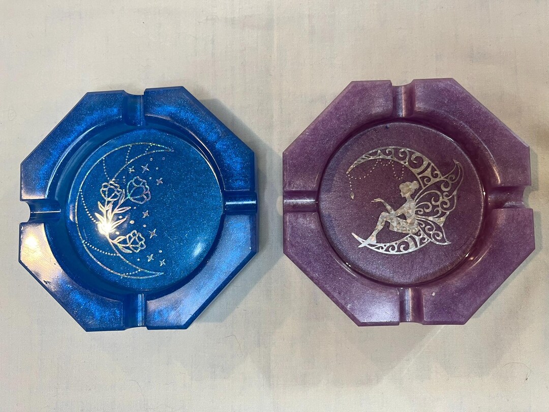Octagon Ash Tray Ask to Customize Me Handmade Epoxy Resin - Etsy