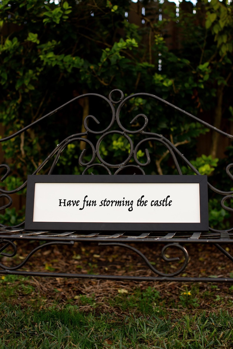Have Fun Storming the Castle ⎮ the Princess Bride ⎮ Wood Framed Sign - Etsy