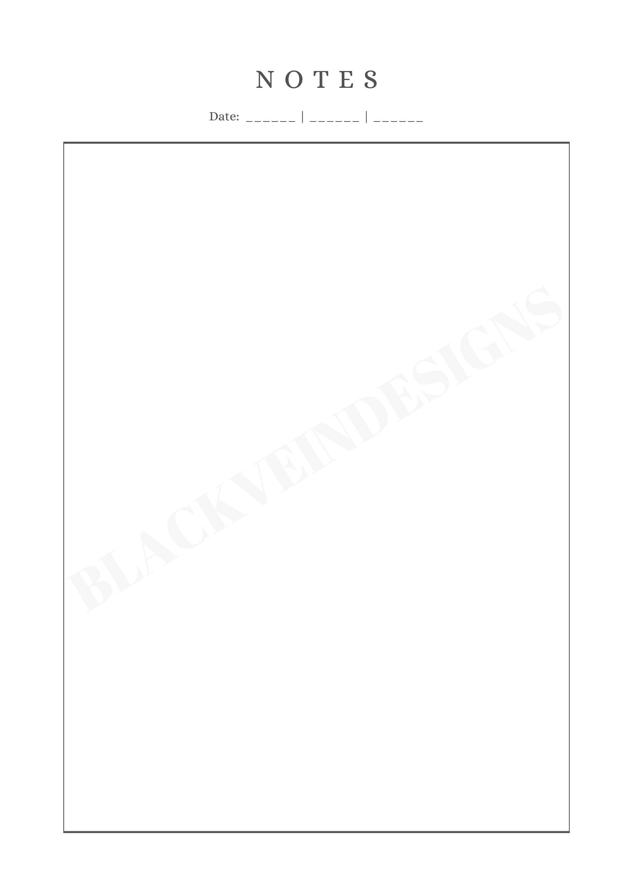 Printable & Fillable Blank Notepad Sheet, Plan You Day With Ease, A4 ...