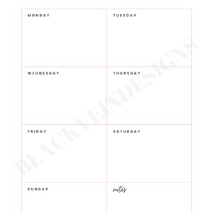 Printable Weekly Planner, Plan You Week With Ease, A4 and US Size ...