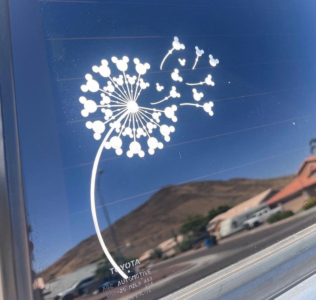 Mickey Dandelion Vinyl Car Decal Car Sticker Disney Car Accessory ...