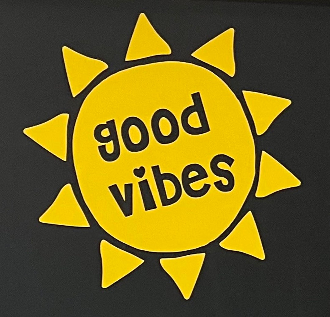 Good Vibes Sun Vinyl Car Decal - Etsy
