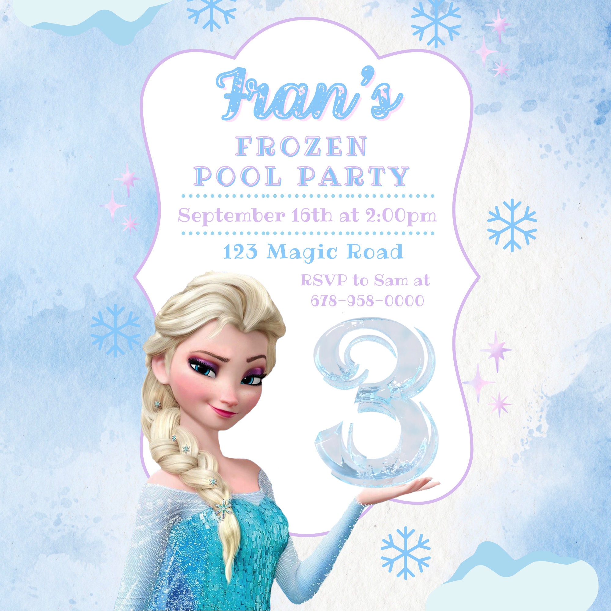 Elsa Party Invitation - Etsy