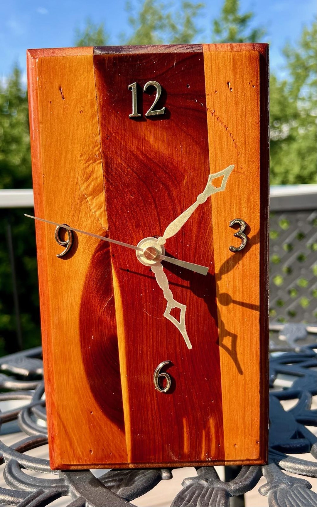 Red Cedar Box Clock - Etsy