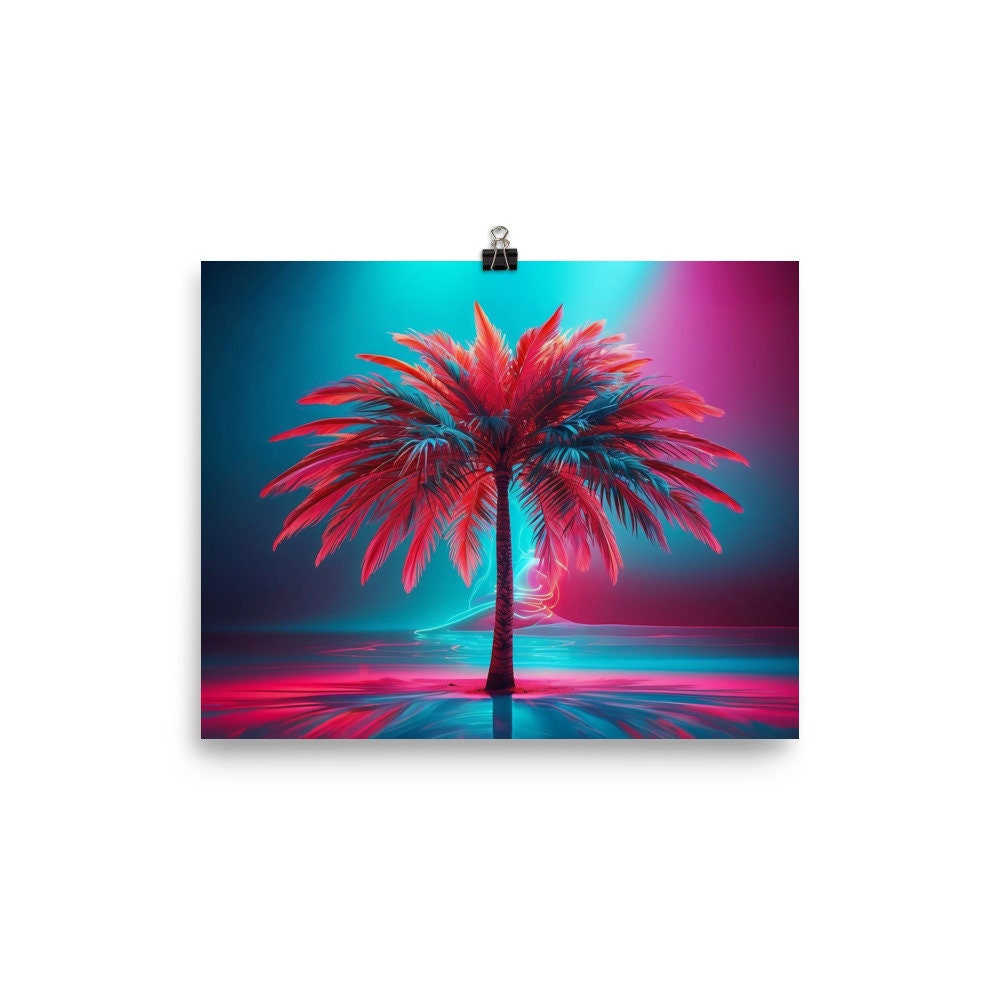 Cyberpunk Palm Tree - Etsy