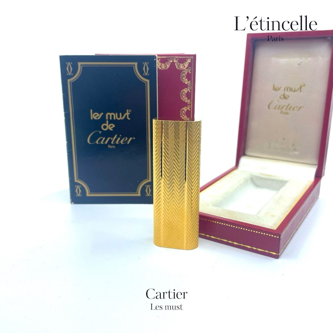 Vintage Cartier Gold-plated Lighter With Herringbone Pattern - Etsy