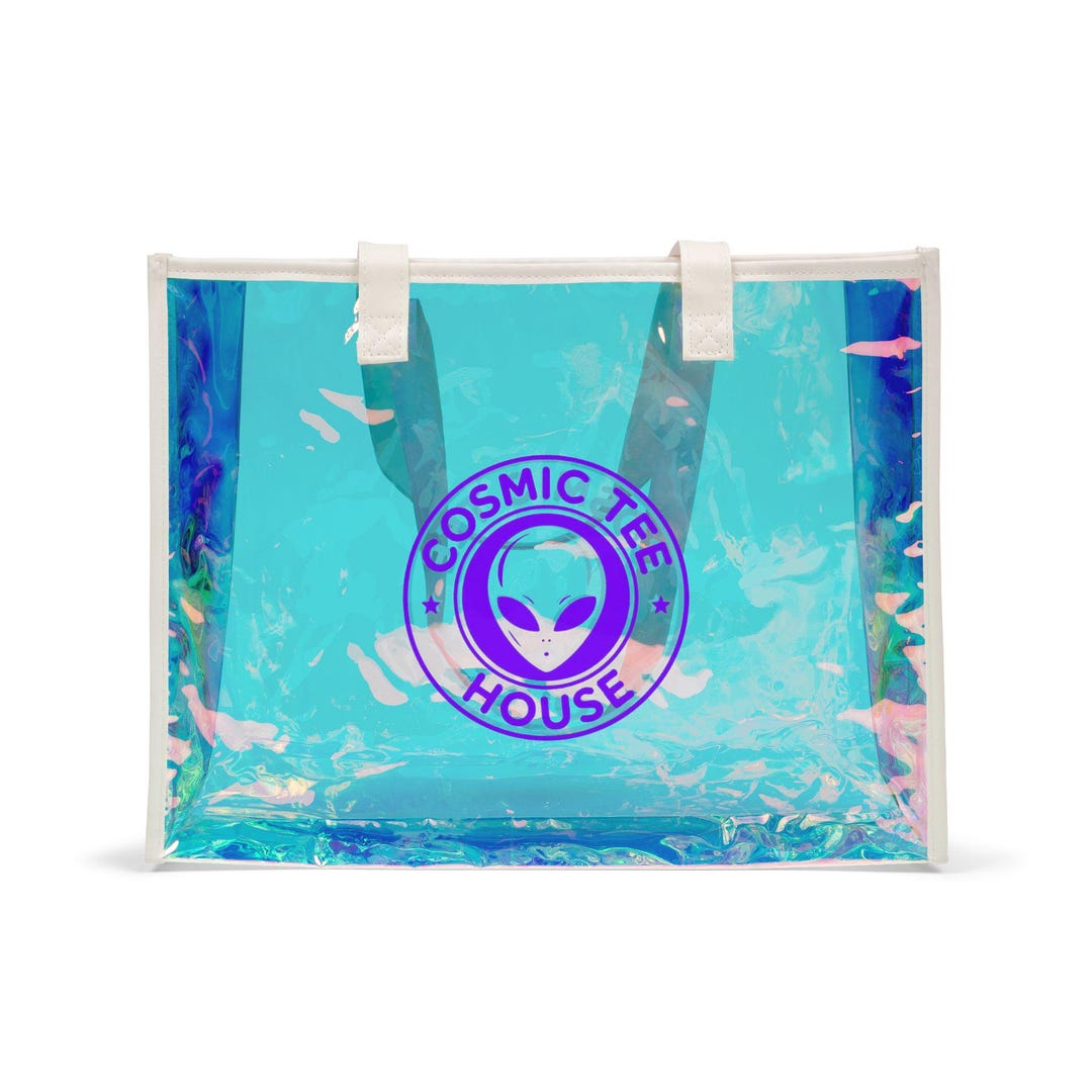 Holographic Alien Tote Bag | Water-resistant Beach Bag - Etsy